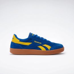 Sneaker Reebok CLASSIC "REEBOK SMASH EDGE", Herren, Gr. 44,5, blau (optimumblau, goldenhaze, gum), Leder, Synthetik, Schuhe Sneaker