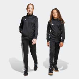 Trainingsanzug adidas Performance "TIRO 25 ESSENTIALS KIDS", Damen, Gr. 152, schwarz-wei&szlig; (schwarz, wei&szlig;), Obermaterial: 100% Polyester, Sportanz&uuml;ge Trainingsanzug
