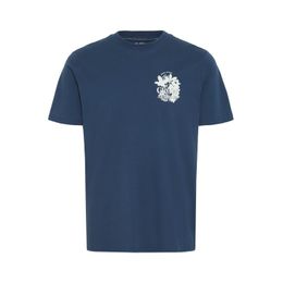 T-Shirt Blend "T-Shirt BHJafon", Damen, Gr. M, blau (marineblaus), Obermaterial: 100% Baumwolle CO., Shirts T-Shirt
