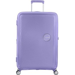 Hartschalen-Trolley American Tourister "SOUNDBOX, in verschiedenen Farben und Gr&ouml;&szlig;en", Herren, Gr. B/H/T: 51,5cm x 77cm x 29,5cm 97 l, lila (lavender), Polypropylen, unifarben, Koffer Hartschalen-Trolley, Reisekoffer Trolley Aufgabegep&auml;ck TSA-Zahlenschloss Volumenerweiterung
