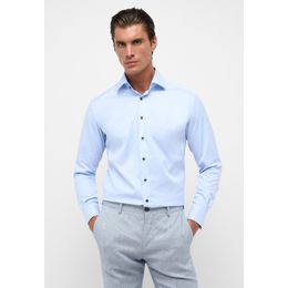 Langarmhemd Eterna "MODERN FIT", Herren, Gr. 46, Normalgr&ouml;&szlig;en, hellblau, Twill, 100% Baumwolle, tailliert, Manschette, Hemden Langarmhemd, NON IRON (b&uuml;gelfrei)
