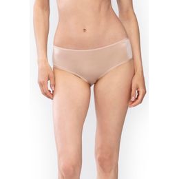 Hipster Mey "Joan", Damen, Gr. 38, beige (cream tan), Single Jersey, Obermaterial: 77% Polyamid, 23% Elasthan, Unterhosen Hipster, Flacher Bund, kein Einschneiden
