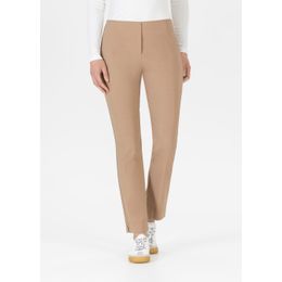 Stretch-Hose Stehmann "INA", Damen, Gr. 46, N-Gr, braun (camel), Web, Obermaterial: 72% Viskose, 25% Polyamid, 3% Elasthan, figurbetont kn&ouml;chellang, Hosen Stretch-Hose, mit Stretch