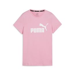 T-Shirt Puma "ESS LOGO TEE (S)", Damen, Gr. XS, rosa (mauved out), Jersey, Obermaterial: 100% Baumwolle, unifarben, regular fit normal, Rundhals, Shirts T-Shirt, klassischer Schnitt, Rundhalsausschnitt, Kurzarmdesign, Regular Fit