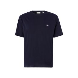 T-Shirt Gant "PRINTED ARCHIVE SHIELD TSHIRT", Herren, Gr. S, blau (evening blau), Jersey, Obermaterial: 100% Baumwolle, Rundhals, Shirts T-Shirt