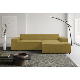 Ecksofa WERK2 "Trento, elegant & zeitlos, Breite 268cm, pflegeleichte Bez&uuml;ge, L-Form", gelb, B:268cm H:70cm T:163cm, 100% Polyester, Sofas, Ecksofa, Trento &ndash; Sofa mit Eleganz, Komfort und klaren Linien f&uuml;r jeden Raum