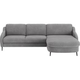 Sit & More Ecksofa SIT & MORE "Soul L-Form", grau, B:280cm H:90cm T:182cm, 95% Polyester, 5% Polyamid, Sofas, Ecksofa, wahlweise mit Bettfunktion und Bettkasten oder Schubkasten