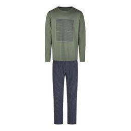 Phil & Co. Berlin Long Pajamas 'Lifestyle' male Blue, Green size M