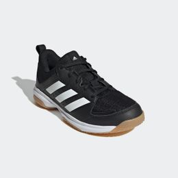 Handballschuh adidas Performance "LIGRA 7 INDOOR", Damen, Gr. 37, schwarz-wei&szlig; (core schwarz, cloud wei&szlig;, core schwarz), Synthetik, Textil, Schuhe Handballschuh
