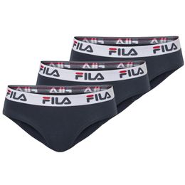 Slip Fila "WOMAN BRIEF", Damen, Gr. M, navy, Obermaterial: 95% Baumwolle, 5% Elasthan, bedruckt, unifarben mit Farbeinsatz, k&ouml;rpernah, Unterhosen Slip, mit elastischem Logobund