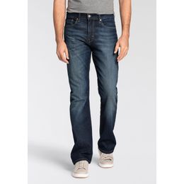 Levi's Bootcut-Jeans LEVI'S "527 SLIM BOOT CUT", Herren, Gr. 32, L&auml;nge 32, blau (comin round the moun), Denim/Jeans, Obermaterial: 99% Baumwolle, 1% Elasthan, slim fit, Jeans Bootcut-Jeans, in cleaner Waschung