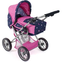 Bayer Chic 2000 Kombi-Puppenwagen CHIC2000 "Leni", bunt (butterfly rosa), Puppenwagen, KinderB:37cm H:68cm T:64cm, Kunststoff, Metall, Stoff, Kombi-Puppenwagen, mit herausnehmbarer Tragetasche, B:37cm H:68cm T:64cm