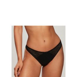 String Nuance, Damen, Gr. 44/46, schwarz, Spitze, Obermaterial: 91% Polyamid, 9% Elasthan, Unterhosen String, aus edler, leicht transparenter Spitze