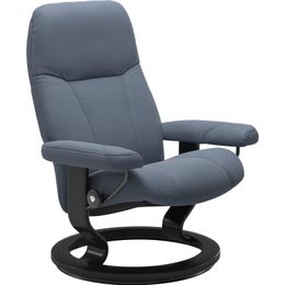 Relaxsessel stressless "Consul", blau (sparrow blau paloma), B:72cm H:94cm T:70cm, Leder BATICK: BATICK ist ein leicht korrigiertes, durchgef&auml;rbtes und genarbtes M&ouml;belleder, bei dem die meisten Unebenheiten und Spuren in der Regel entfernt wurden.;Leder PALOMA: PALOMA ist ein durchgef&auml;rbtes Semianilin-M&ouml;belleder mit nat&uuml;rlicher Narbung.;ROHLEDER Stoff Q2 FARON: Ein fester zuverl&auml;ssiger Boucl&eacute; mit 