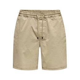 Only & Sons Shorts ONLY & SONS "ONSTEL WASHED 0244 SHORTS", Herren, Gr. XL, N-Gr, grau (chinchilla), Web, Obermaterial: 98% Baumwolle, 2% Elasthan, unifarben, regular fit kniefrei, Hosen Shorts