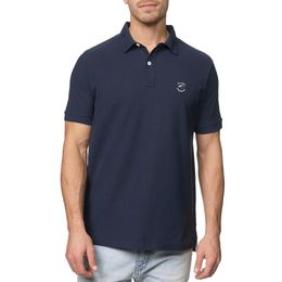 Poloshirt INDICODE "INWadim", Herren, Gr. L, blau (navy), Single Jersey, Obermaterial: 100% Baumwolle, unifarben, regular fit, Shirts Poloshirt