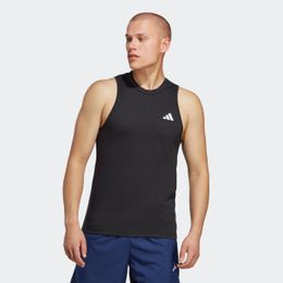 Tanktop adidas Performance "TRAIN ESSENTIALS FEELREADY TRAINING SLEEVELESS", Herren, Gr. L, schwarz-wei&szlig; (schwarz, wei&szlig;), Single Jersey, Obermaterial: 70% Polyester, 30% Baumwolle, clean, tiefer Rundhals, Tops Tanktop