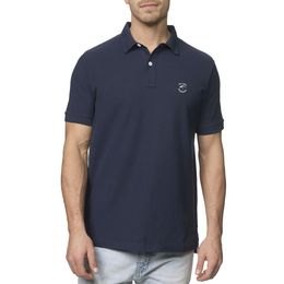 Poloshirt INDICODE "INWadim", Herren, Gr. S, blau (navy), Single Jersey, Obermaterial: 100% Baumwolle, unifarben, regular fit, Shirts Poloshirt