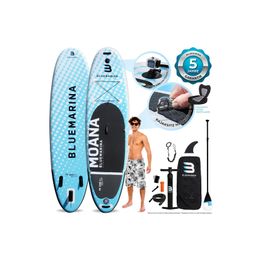 Bluemarina SUP Board Moana, aufblasbar mit Double Layer, Paddel, Pumpe, Rucksack, 5J Garantie (Classic, 325x86x15cm / 10'8")