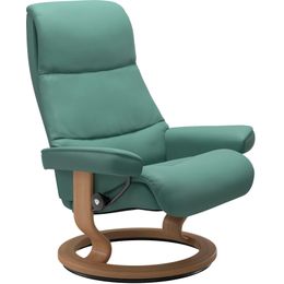 Relaxsessel stressless "View", gr&uuml;n (aqua gr&uuml;n paloma), B:91cm H:109cm T:83cm, Leder BATICK: BATICK ist ein leicht korrigiertes, durchgef&auml;rbtes und genarbtes M&ouml;belleder, bei dem die meisten Unebenheiten und Spuren in der Regel entfernt wurden.;Leder PALOMA: PALOMA ist ein durchgef&auml;rbtes Semianilin-M&ouml;belleder mit nat&uuml;rlicher Narbung.;ROHLEDER Stoff Q2 FARON: Ein fester zuverl&auml;ssiger Boucl&eacute; mit eine
