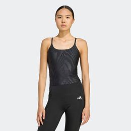 Tanktop adidas Performance "OPT AOP LS TANK", Damen, Gr. M, schwarz, Obermaterial: 88% Polyester, 12% Elasthan, Rundhals, Tops Tanktop, schmale Passform, mit AEROREADY Technologie, Rundhalsausschnitt