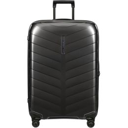 Hartschalen-Trolley Samsonite "ATTRIX, verschiedene Gr&ouml;&szlig;en und Farben", Damen, Gr. B/H/T: 51cm x 75cm x 30cm 97 l, grau (anthrazit), Polypropylen, Strukturmuster, Koffer Hartschalen-Trolley, Hartschalen-Koffer Reisegep&auml;ck TSA-Schloss Volumenerweiterung bei S