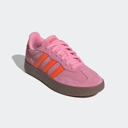 Sneaker adidas Sportswear "BARREDA", Damen, Gr. 38, orange (bliss pink, impact orange, gum5), Leder, Synthetik, Schuhe Sneaker, inspiriert vom Design des adidas handball spezial