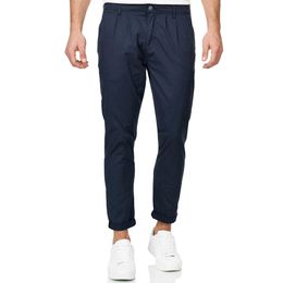 Chinos INDICODE "INFjern", Herren, Gr. 32, L&auml;nge 34, blau (navy), Web, Obermaterial: 98% Baumwolle, 2% Elasthan, unifarben, regular fit normal, Hosen Chinos