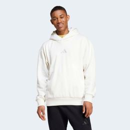 Kapuzensweatshirt adidas Sportswear "M A SZN FL HD", Herren, Gr. L, owei&szlig;, Obermaterial: 70% Baumwolle, 30% Polyester, Sweatshirts Kapuzensweatshirt, weiches Fleecematerial