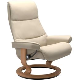 Relaxsessel stressless "View", beige (cream batick), B:91cm H:109cm T:83cm, Leder BATICK: BATICK ist ein leicht korrigiertes, durchgef&auml;rbtes und genarbtes M&ouml;belleder, bei dem die meisten Unebenheiten und Spuren in der Regel entfernt wurden.;Leder PALOMA: PALOMA ist ein durchgef&auml;rbtes Semianilin-M&ouml;belleder mit nat&uuml;rlicher Narbung.;ROHLEDER Stoff Q2 FARON: Ein fester zuverl&auml;ssiger Boucl&eacute; mit einem s