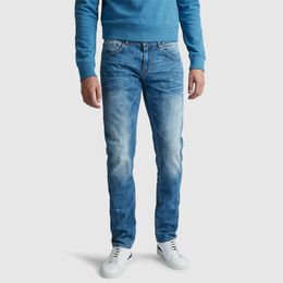 PME-Legend Regular-fit-Jeans PME LEGEND "Nightflight PTR120", Damen, Gr. 38, L&auml;nge 34, blau (mid blau), Denim/Jeans, Obermaterial: 93% Baumwolle, 6% Polyester, 1% Elasthan, regular fit lang, Jeans Regular-fit-Jeans, in verschiedenen Waschungen - Regular Fit