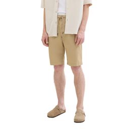 Bermudas Tom Tailor, Herren, Gr. 32, N-Gr, beige (chinchilla), Obermaterial: 75% Baumwolle, 25% Polyester. Futter: 100% Baumwolle, unifarben, regular fit kniefrei, Hosen Bermudas, Sommerhose mit Tech Material