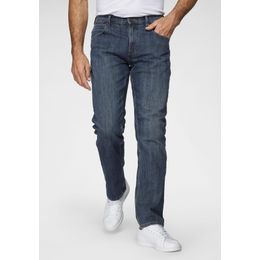 Straight-Jeans Wrangler "Authentic Straight", Herren, Gr. 33, L&auml;nge 34, grau (schwarz, stone), Denim/Jeans, Obermaterial: 98% Baumwolle, 2% Elasthan, normal lang, Jeans Straight-Jeans, Topseller