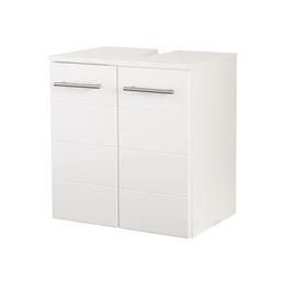 Waschbeckenunterschrank Welltime "Porto", wei&szlig;, B:50cm H:53cm T:34cm, MDF, Schr&auml;nke, Waschbeckenunterschrank, Badm&ouml;bel, Breite 50 cm
