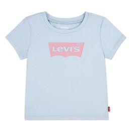 T-Shirt LEVI'S KIDS "LVG BATWING TEE", M&auml;dchen, Gr. 36M (98), country air, Jersey, Obermaterial: 100% Baumwolle, Basic schmal h&uuml;ftbedeckend, Rundhals, Shirts T-Shirt, mit LEVIS-Print - for BABY GIRLS