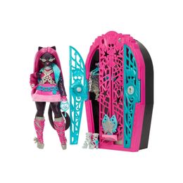Mattel JBG82 - Monster High - Skulltimate Secrets Hauntlywood Mysteries &ndash; Catty-Noir Puppe mit 19+ &Uuml;berraschungen, "Kleiderschrank"