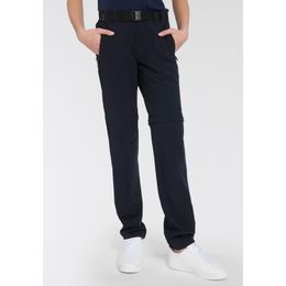 Zip-off-Hose CMP "KID ZIP-OFF-PANT", Jungen, Gr. 164, N-Gr, blau (antracite), Obermaterial: 89% Polyester, 11% Elasthan, Hosen Zip-off-Hose, Elastisch & Atmungsaktiv & Schnell trocknend & f&uuml;r Kinder