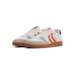 Sneaker Hummel "HANDBALL PERFEKT SP", Herren, Gr. 45, wei&szlig;, orange, Synthetik, Schuhe Sneaker