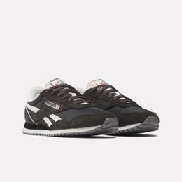 Sneaker Reebok CLASSIC "CLASSIC AZ", Damen, Gr. 37,5, schwarz (washed schwarz, washed schwarz, chalk), Leder, Synthetik, Textil, Schuhe Sneaker