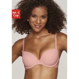 Schalen-BH Nuance, Damen, Gr. 85, Cup C, orange (pfirsich), Spitze, Obermaterial: 85% Polyamid, 15% Elasthan, BHs Schalen-BH, im R&uuml;cken aus Spitze, Cups aus Microtouch, Dessous