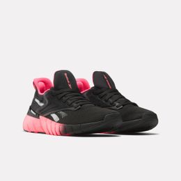 Trainingsschuh Reebok "NANO GYM", Damen, Gr. 38, schwarz, pink blast, Synthetik, Textil, Schuhe Trainingsschuh