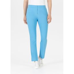 Stretch-Hose Stehmann "INA", Damen, Gr. 46, N-Gr, blau (bonnieblau,3703), Web, Obermaterial: 72% Viskose, 25% Polyamid, 3% Elasthan, figurbetont kn&ouml;chellang, Hosen Stretch-Hose, mit Stretch