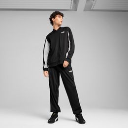 Trainingsanzug Puma "POLY BASEBALL SUIT", Herren, Gr. M, schwarz (Puma schwarz), Trikot, Obermaterial: 100% Polyester, unifarben, regular fit, Sportanz&uuml;ge Trainingsanzug, zweiteiliges Set, mit elastischem Bund, mit verstellbarem Kordelzug