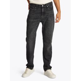 Slim-fit-Jeans Tommy Jeans "Ryan Regular Slim Straight", Herren, Gr. 33, L&auml;nge 30, denim schwarz3, Denim/Jeans, Obermaterial: 99% Baumwolle, 1% Elasthan, unifarben, regular fit lang, Jeans Slim-fit-Jeans, Slim‑Straight‑Jeans aus hochwertigem Denim regul&auml;rer Leibh&ouml;he