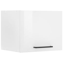 Klapph&auml;ngeschrank KOCHSTATION "KS-Tulsa", wei&szlig; (wei&szlig; hochglanz), B:40cm H:33cm T:34cm, Schr&auml;nke, Klapph&auml;ngeschrank, 40 cm breit, mit 1 Klappe, schwarzer Metallgriff, MDF Front