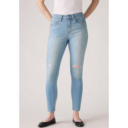 Levi's Skinny-fit-Jeans LEVI'S "721 HIGH RISE SKINNY", Damen, Gr. 27, L&auml;nge 30, simplest solution, Denim/Jeans, Obermaterial: 81% Baumwolle, 18% Polyester, 1% Elasthan, skinny fit lang, Jeans Skinny-fit-Jeans, mit hohem Bund