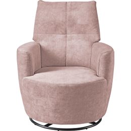 Relaxsessel "SO 1450", rosa (pasellrosa fzr 8), B:80cm H:96cm T:88cm, Samtstoff FZR (100% Polyester), SET ONE BY Musterring, Sessel, Relaxsessel, mit Dreh- und Wippfunktion, wahlweise mit Hocker erh&auml;ltlich
