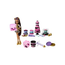 Mattel JBG78 - Monster High - Scary Sweet Birthday &ndash; Tortenset mit Clawdeen Wolf Puppe, &uuml;ber 20 Zubeh&ouml;rteile