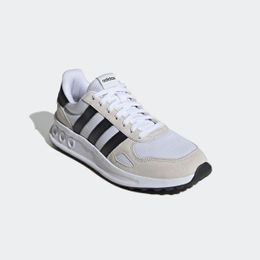 Sneaker adidas Sportswear "RUN 84", Herren, Gr. 42,5, wei&szlig; (cloud wei&szlig;, core schwarz, crystal wei&szlig;), Leder, Synthetik, Textil, Schuhe Sneaker, inspiriert vom Design des adidas LA Trainer