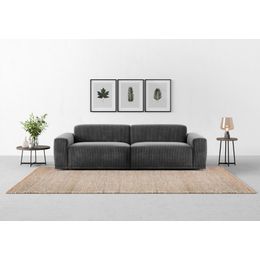 Big-Sofa Trendmanufaktur "Braga, mit hochwertigem Kaltschaum, Megasofa, in Cord erh&auml;ltlich", grau (anthrazit), B:254cm H:72cm T:107cm, 88% Polyester, 12% Polyacrl, Sofas, Big-Sofa, modernes Big-Sofa, Couch mit hohem Sitzkomfort, 254/72/107 cm (B/H/T)